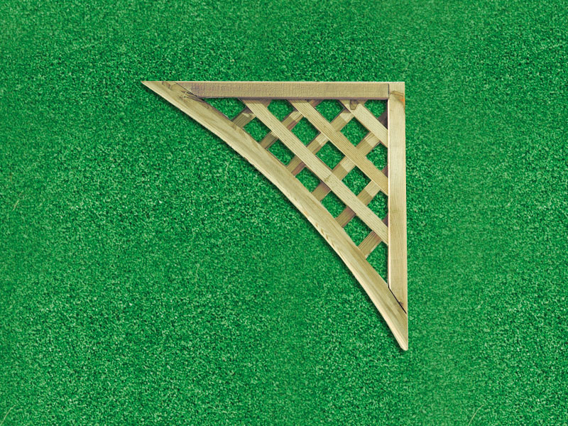 Lattice Trellis Panel Corner 0.46m x 0.46m PT Green