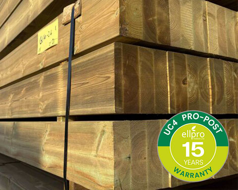 3.0m Glulam Post 140x140mm – Challenge Fencing UK