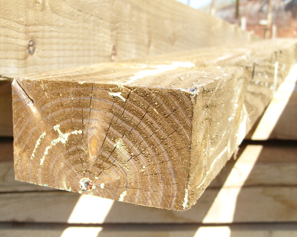 125mm x 75mm 1.8m Timber Post HC4 PT Green