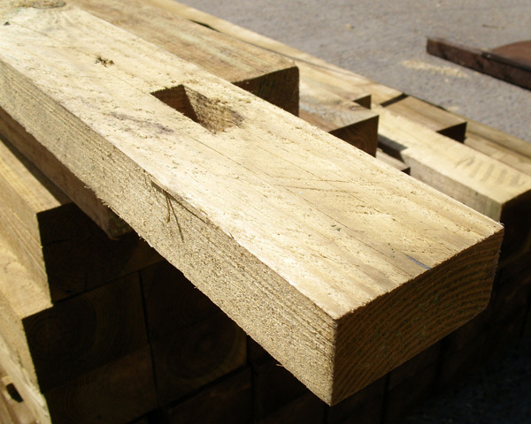 100mm x 47mm 1.8m Timber Post M3 Wall Plate PT Green