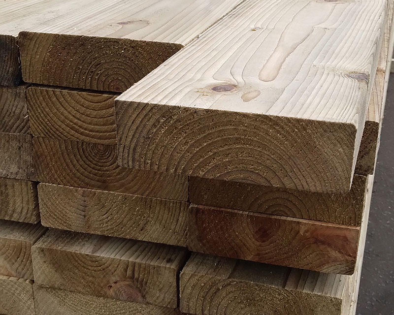 47mm x 150mm 4.2m C16 Timber Board PT Green