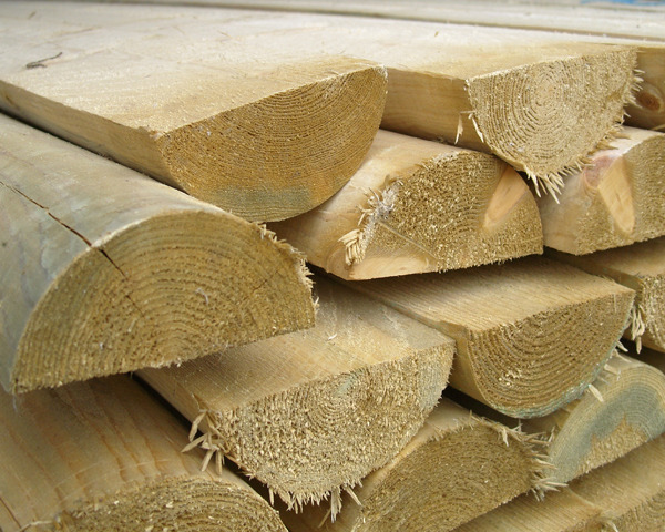 100mm 3.6m Machined Half Round Rail